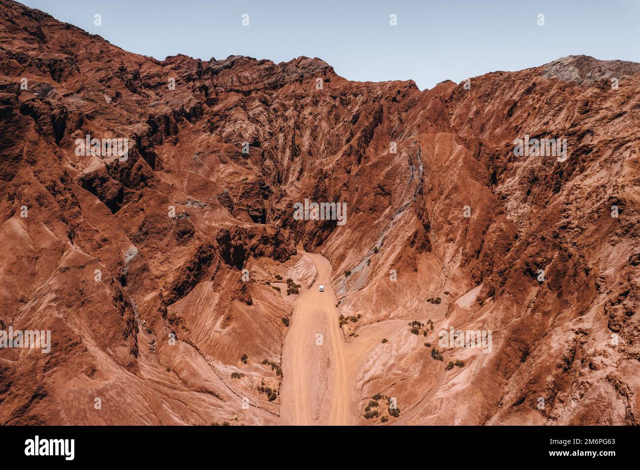 Rainbow Valley red rocks in San Pedro de Atacama Desert Chile Stock ...