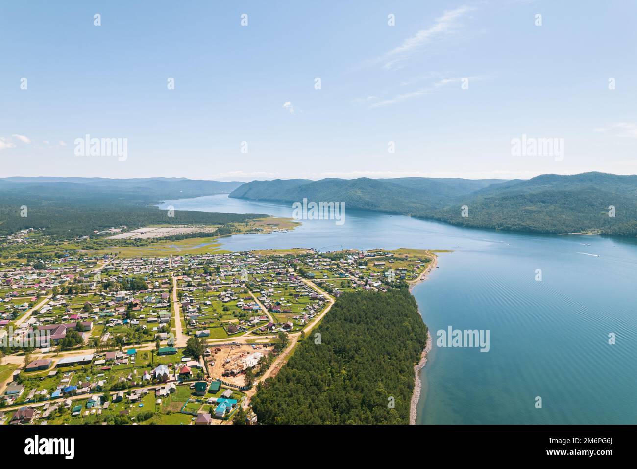 The Angara River is a major river in Siberia leaving Lake Baikal near ...