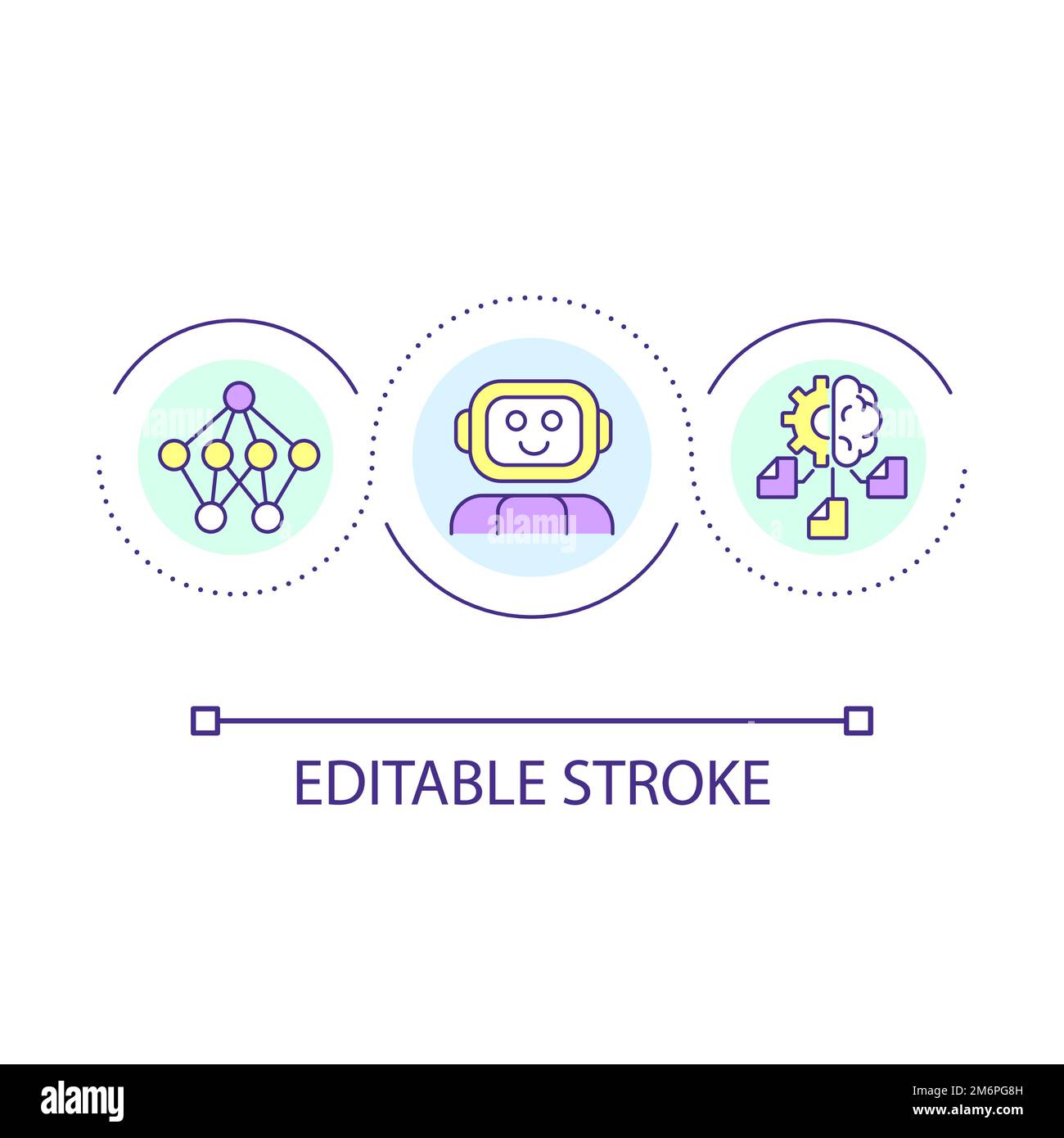 Artificial intelligence integration loop concept icon Stock Vector ...