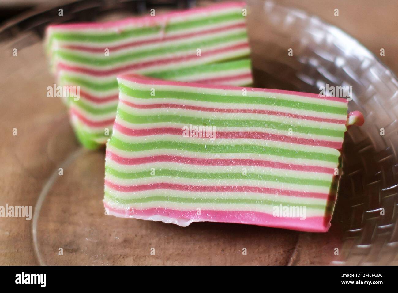 Thai Dessert, Layered Sweet Cake or Layer Sweet Cake or Kanom Chan. Kue ...