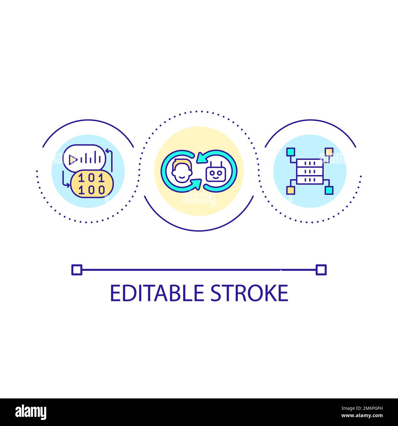 AI in customer service loop concept icon Stock Vector Image & Art - Alamy