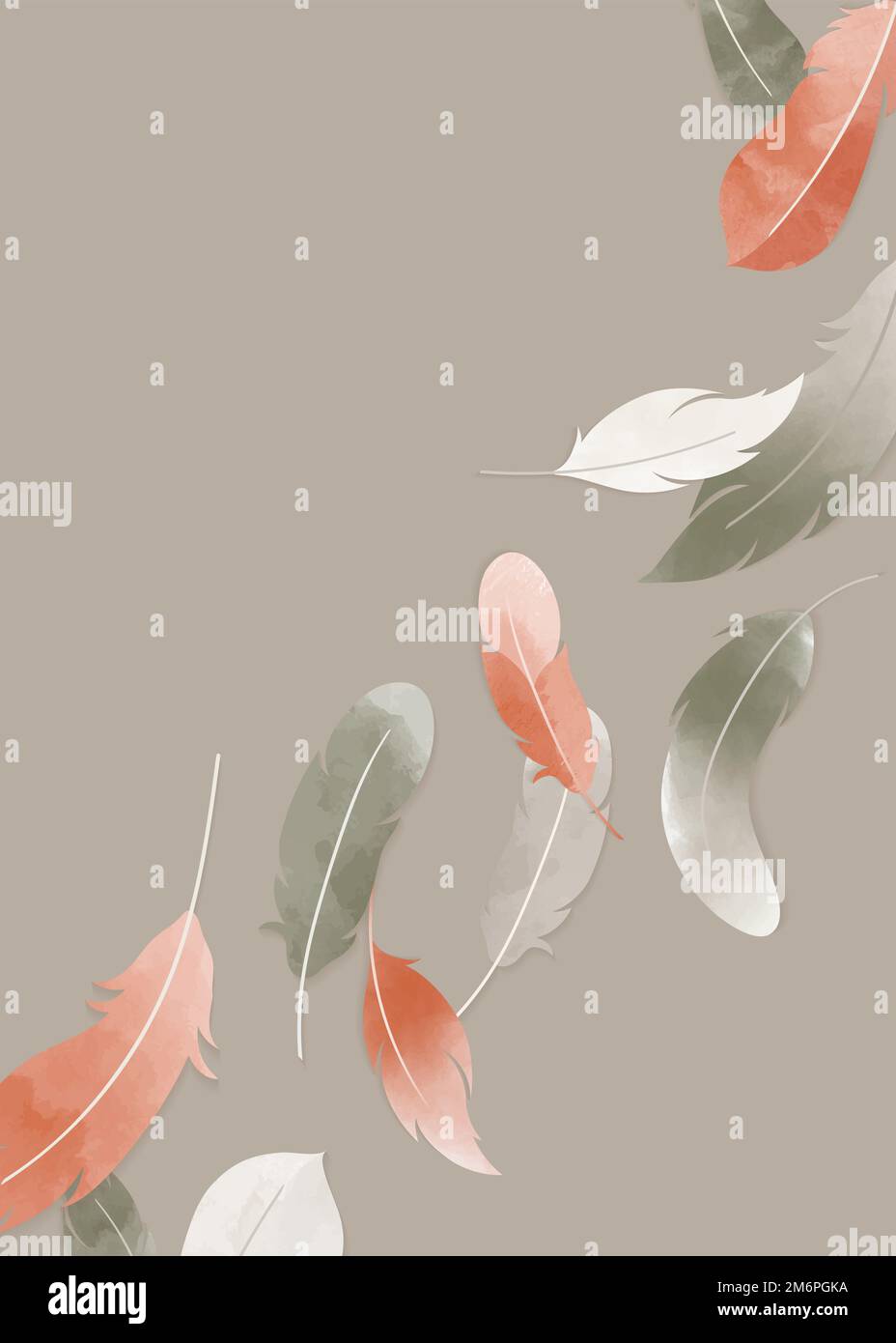 Colorful lightweight feather background vector Stock Vector Image & Art ...