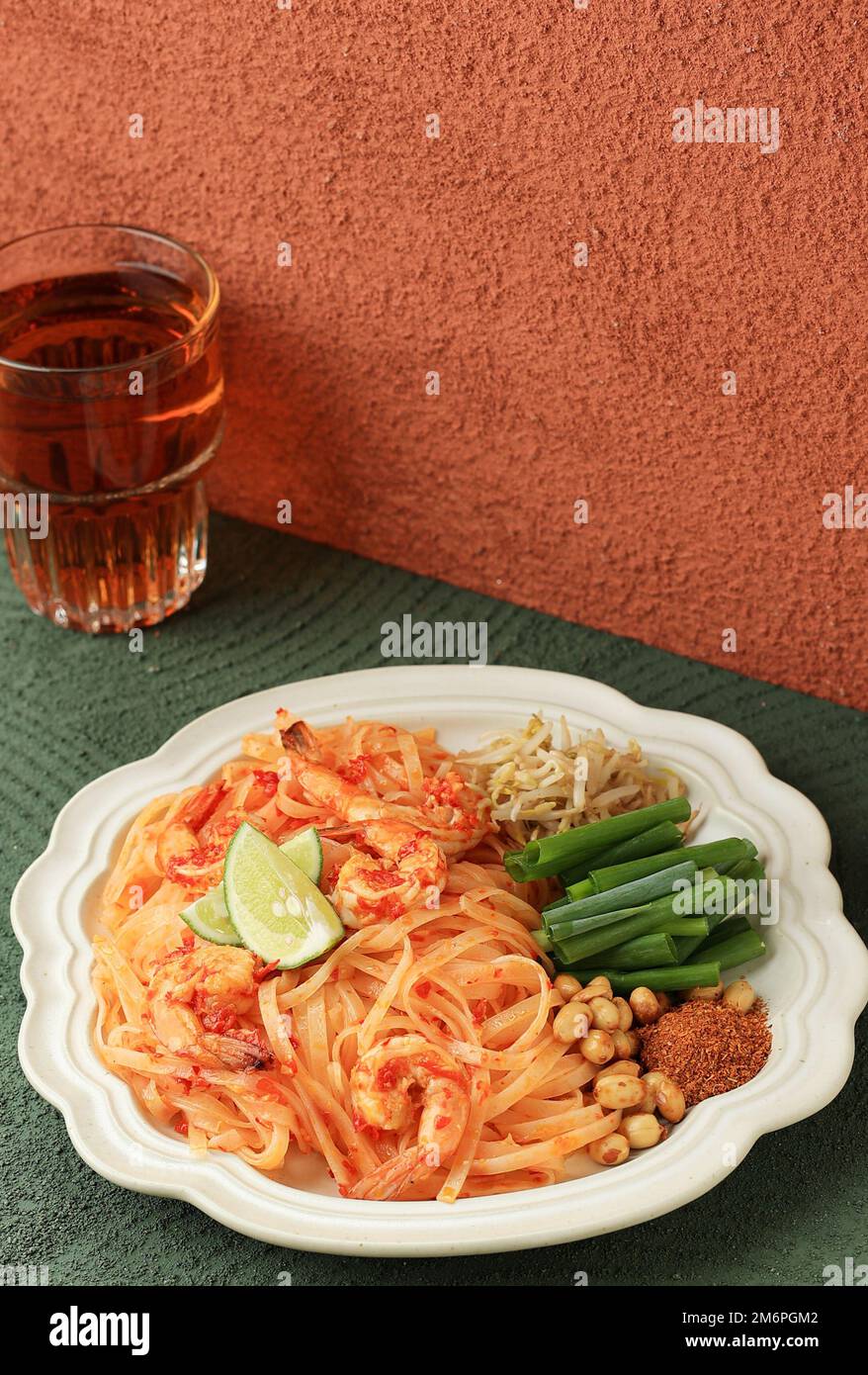 Pad Thai Noodle, Thai Spicy noodel Style Made from Rice Noodle with ...