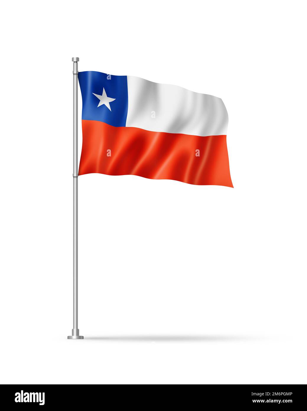 Chile national flag waving isolated hi-res stock photography and images ...