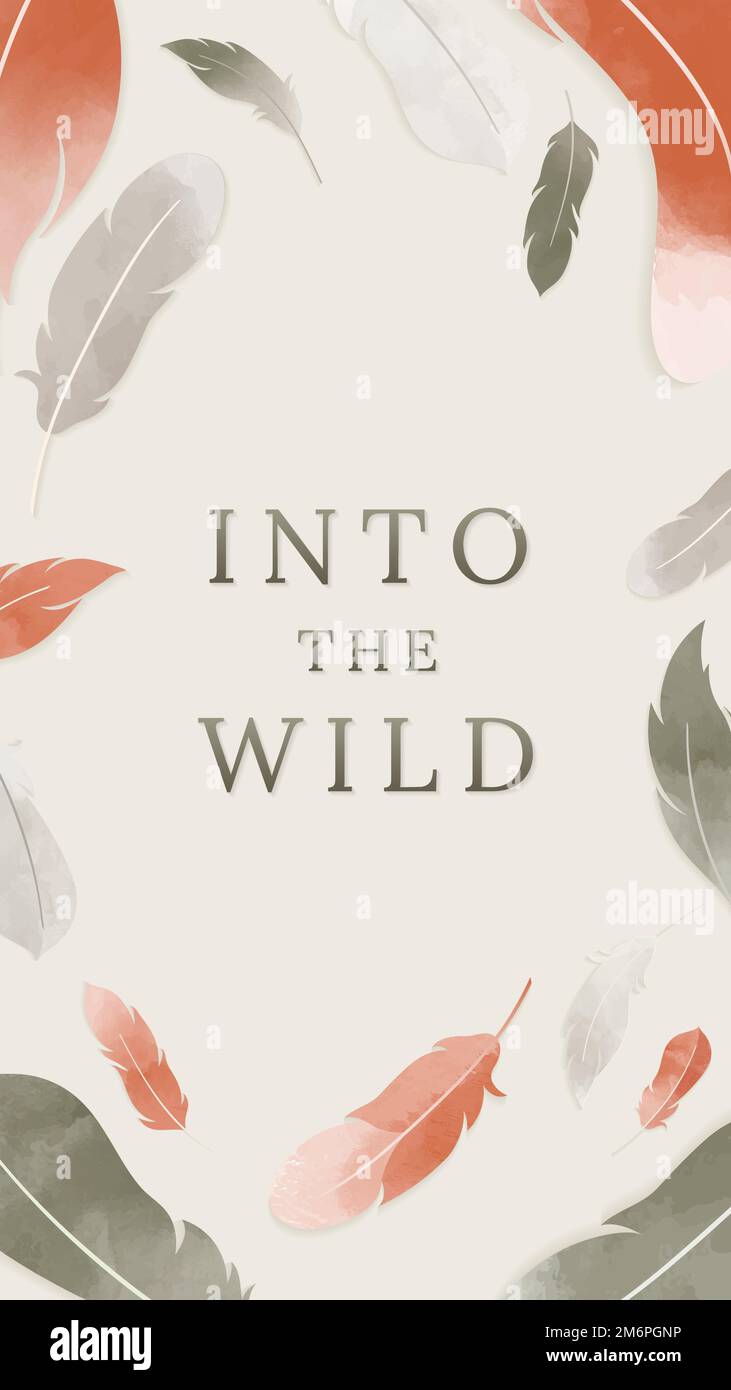 Into the wild feather background vector Stock Vector Image & Art - Alamy
