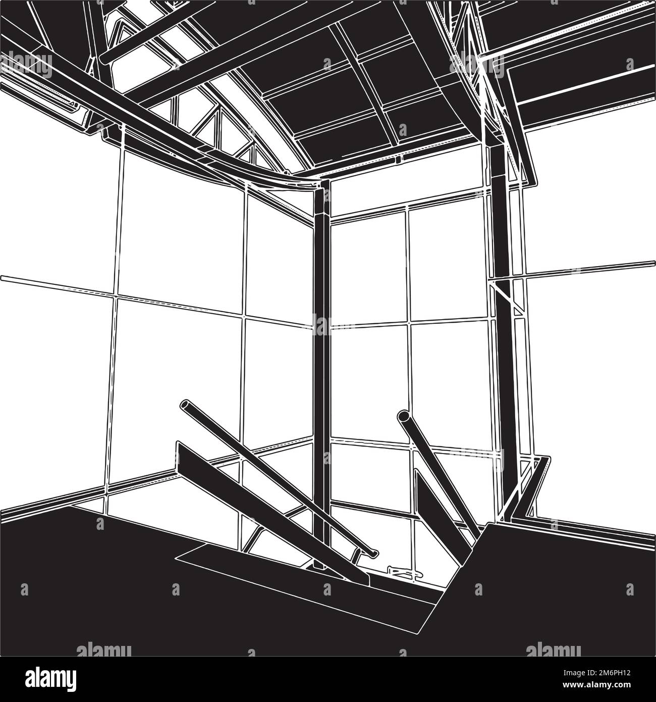 Inside Stair Space Vector Stock Vector Image & Art - Alamy