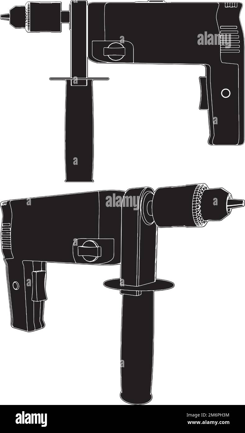 Power Drill Vector Stock Vector Image & Art - Alamy