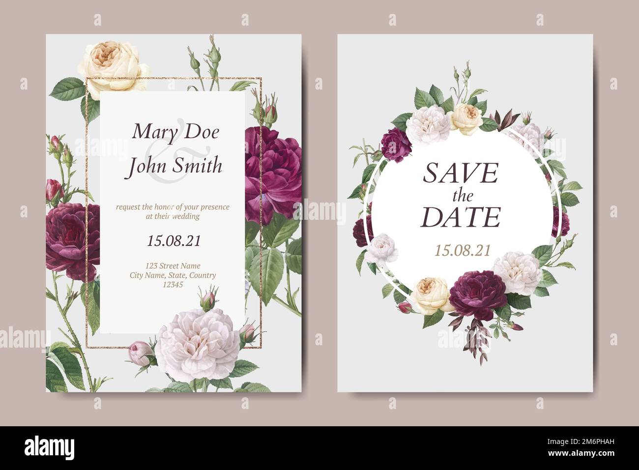 Invitation card vectors hi-res stock photography and images - Alamy
