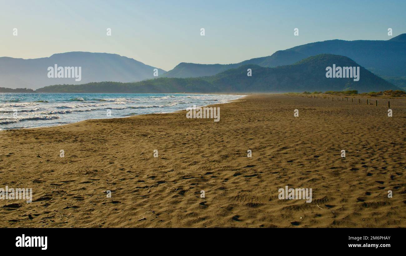 The meeting point of the Aegean and the Mediterranean; Dalyan. Iztuzu ...