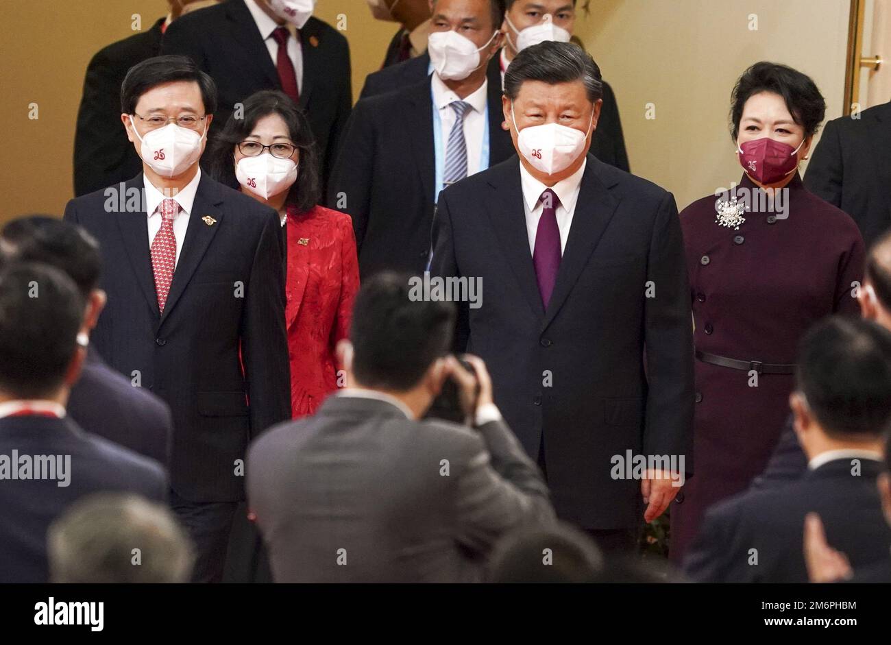 Chinese President Xi Jinping officiates at swearing-in ceremony for the ...