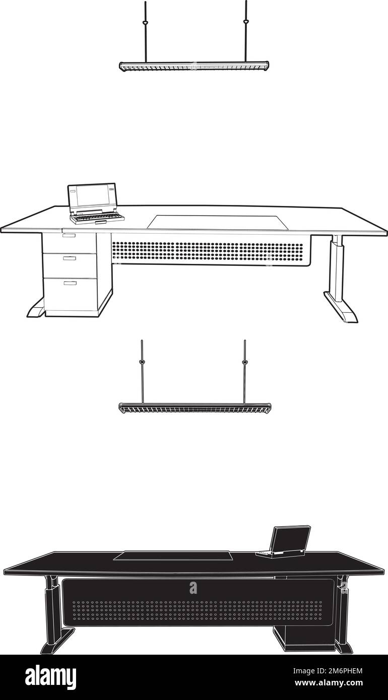 Director Office Table Vector Stock Vector Image & Art - Alamy