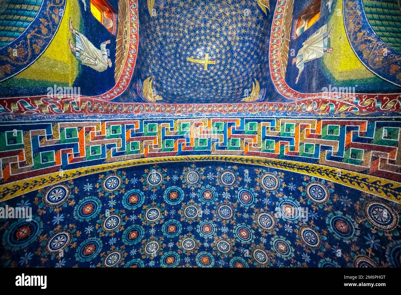 Historic byzantine mosaic in Saint Vitale Basilica, Ravenna, Italy ...