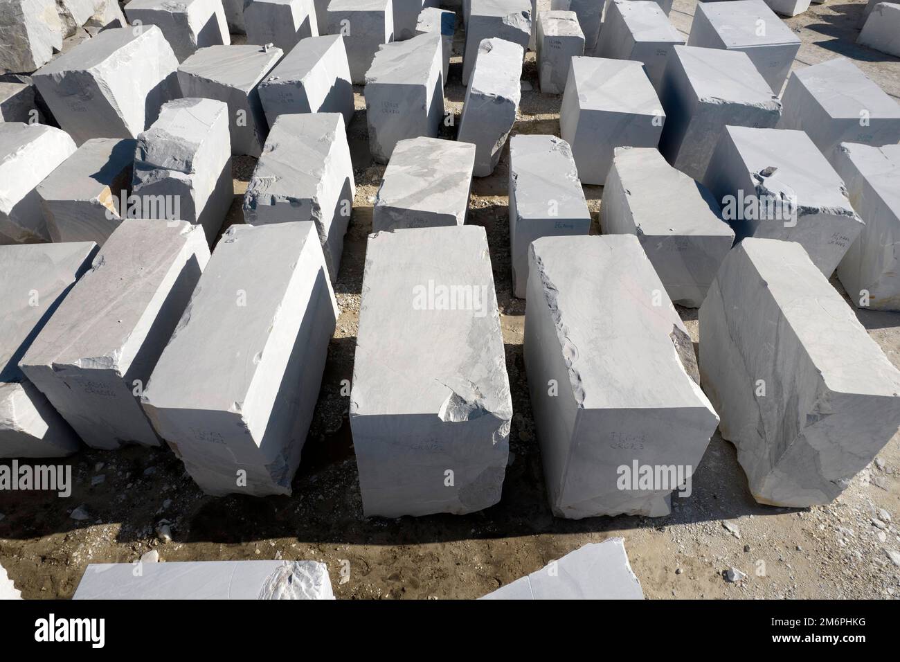 Aerial view blocks marble hi-res stock photography and images - Alamy