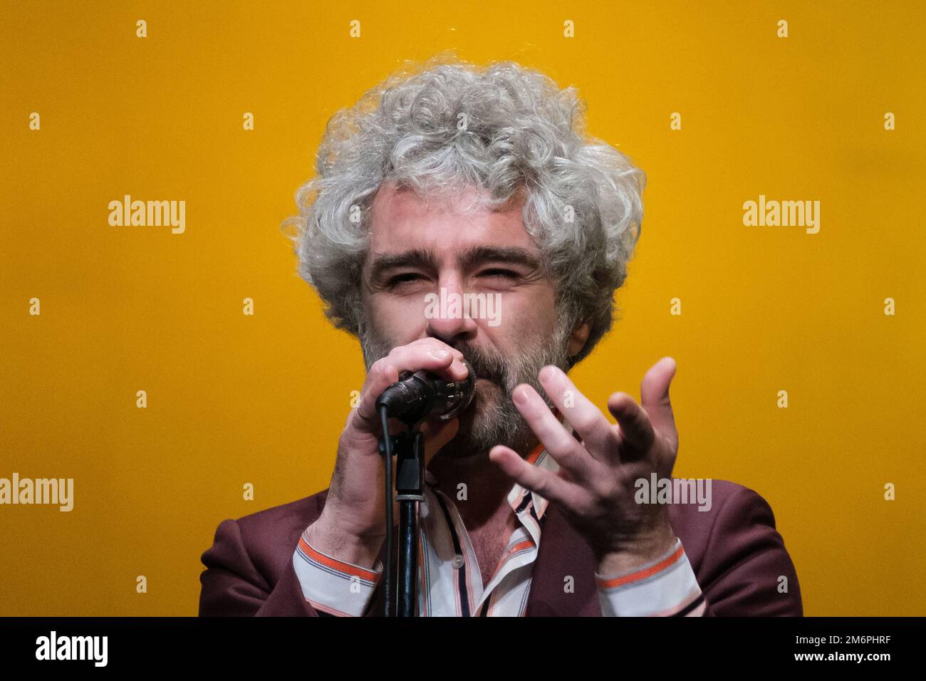 Madrid, Spain. 05th Jan, 2023. Singer of the group Leon Benavente ...