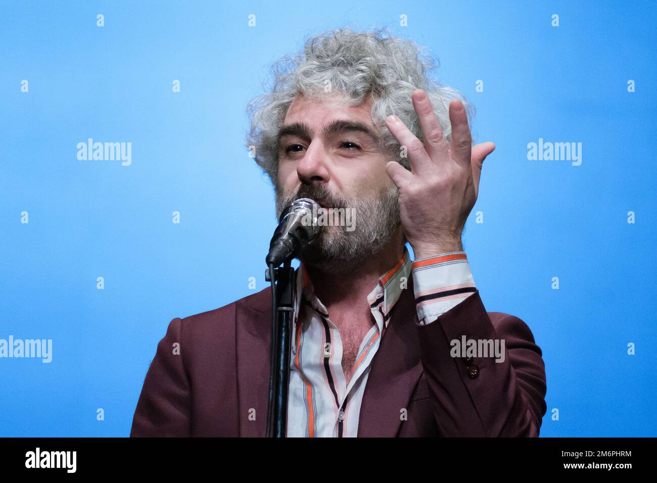 Madrid, Spain. 05th Jan, 2023. Singer of the group Leon Benavente ...