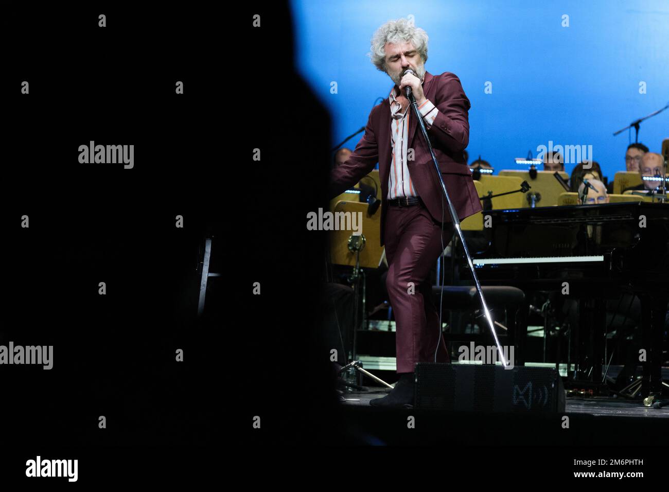 Madrid, Spain. 05th Jan, 2023. Singer of the group Leon Benavente ...