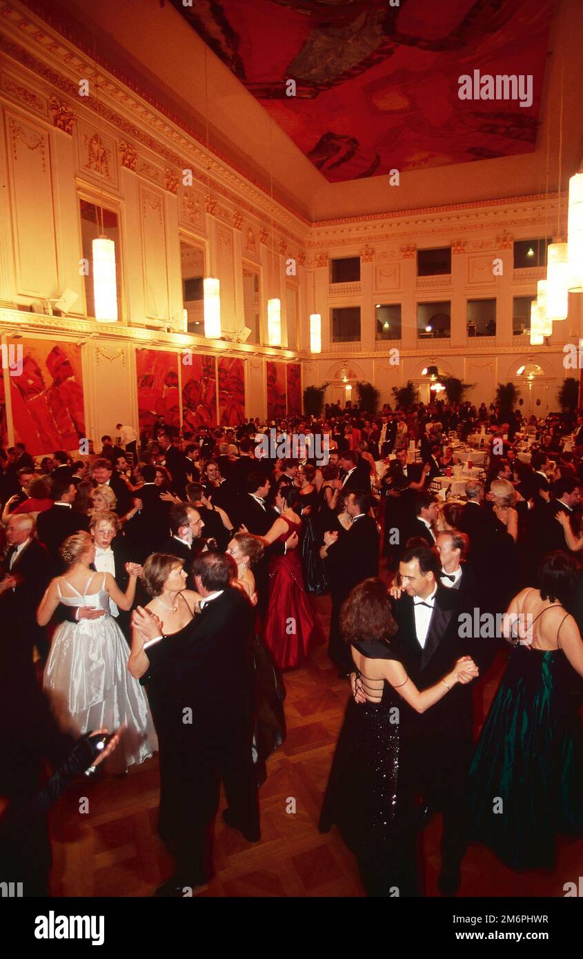 Austria. Vienna. The balls season. Couples dancing the waltz at the ...