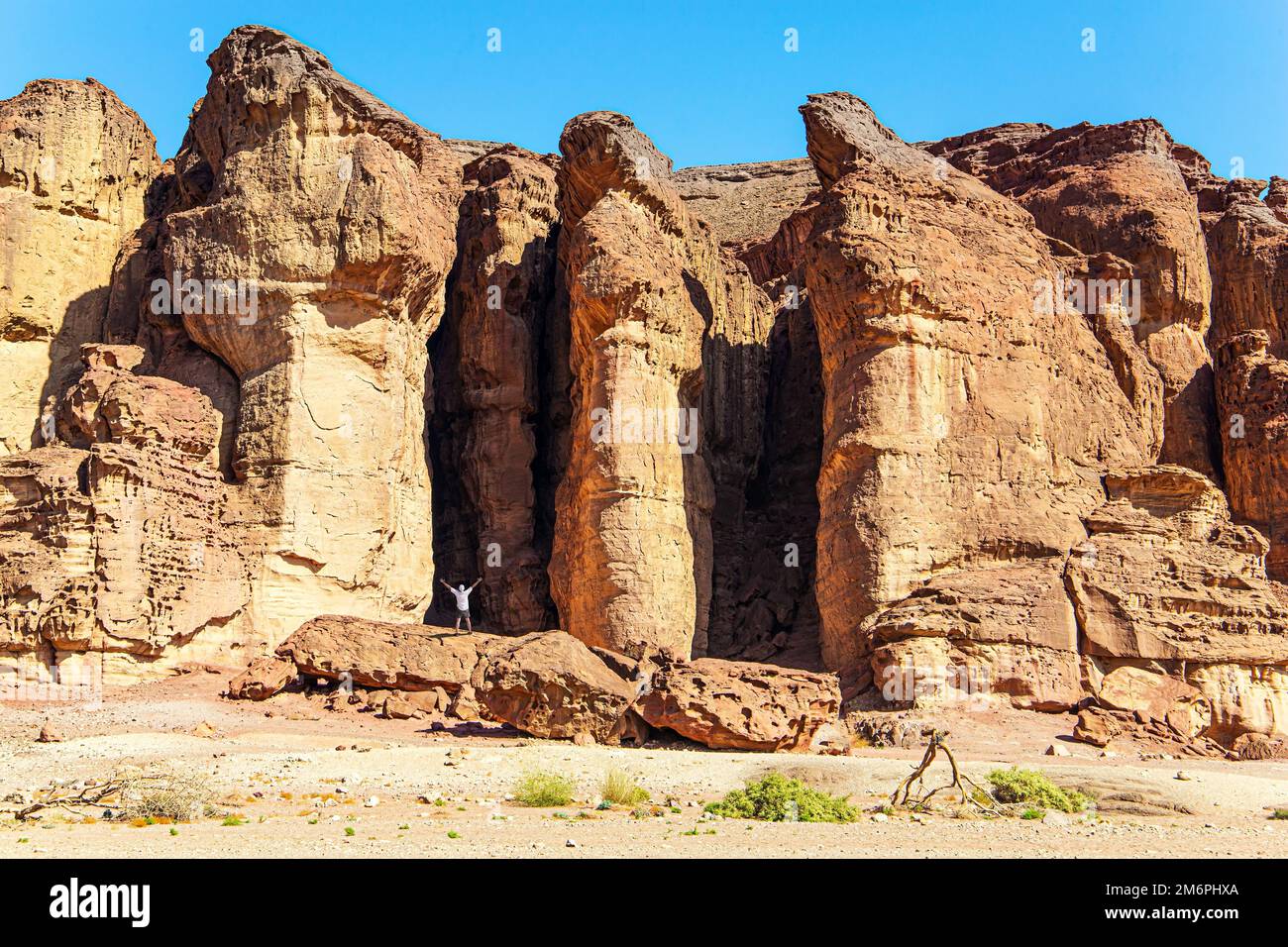 Solomon pillars of Timna park Stock Photo - Alamy
