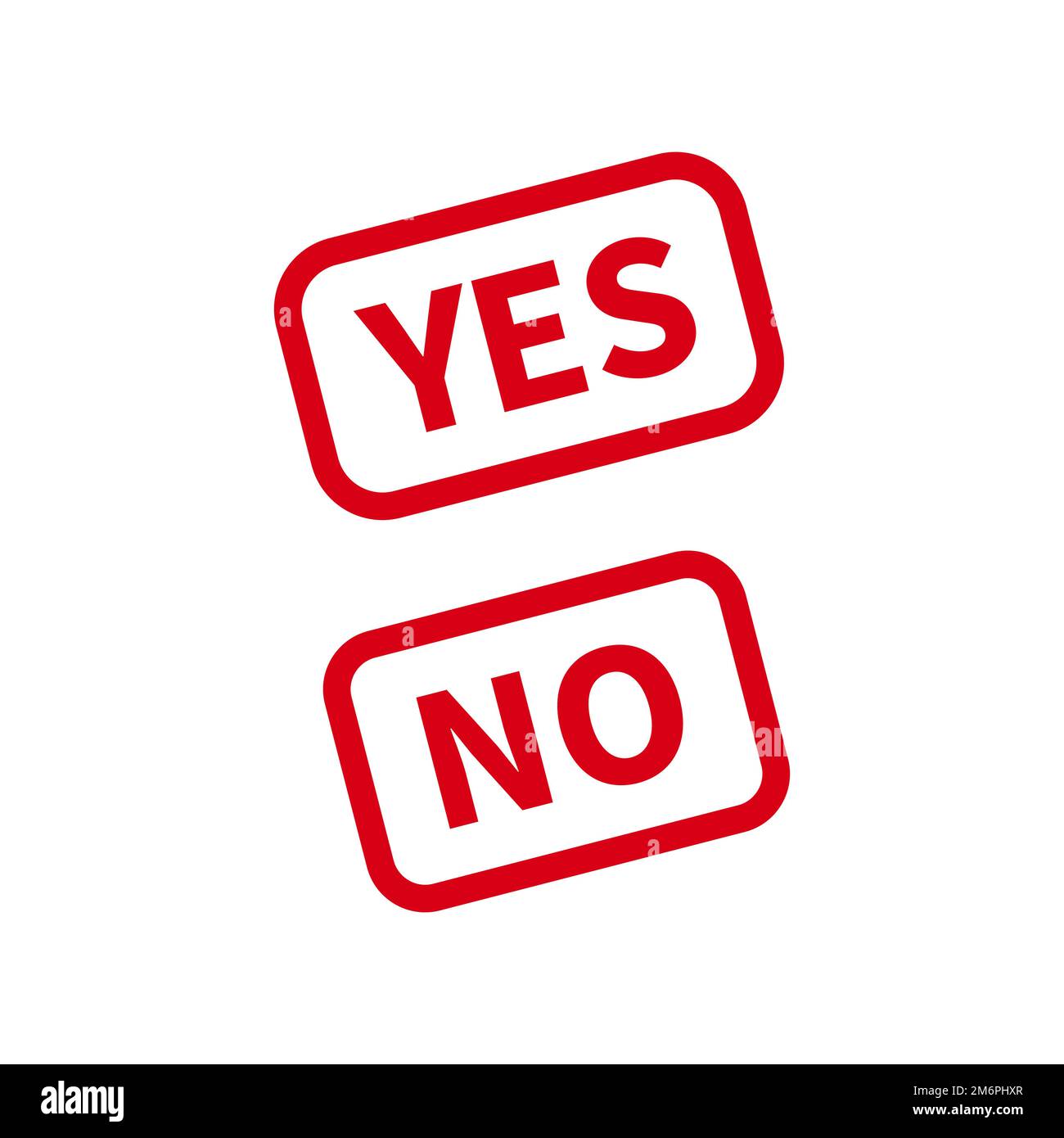 Yes No Rubber Stamps. Seal red vector Stock Vector Image & Art - Alamy