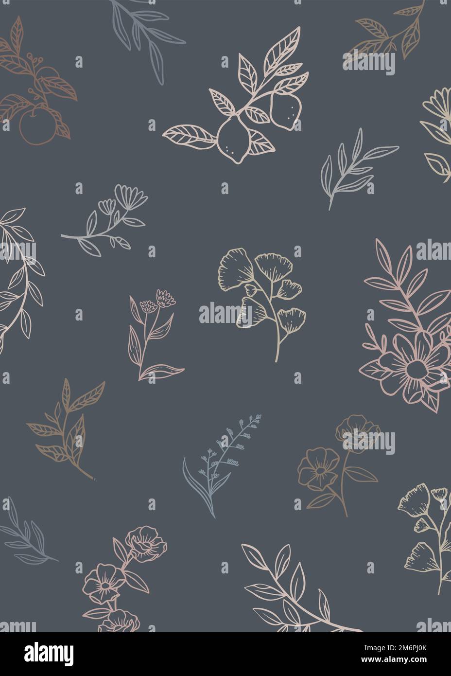 Botanical pattern background hi-res stock photography and images - Alamy