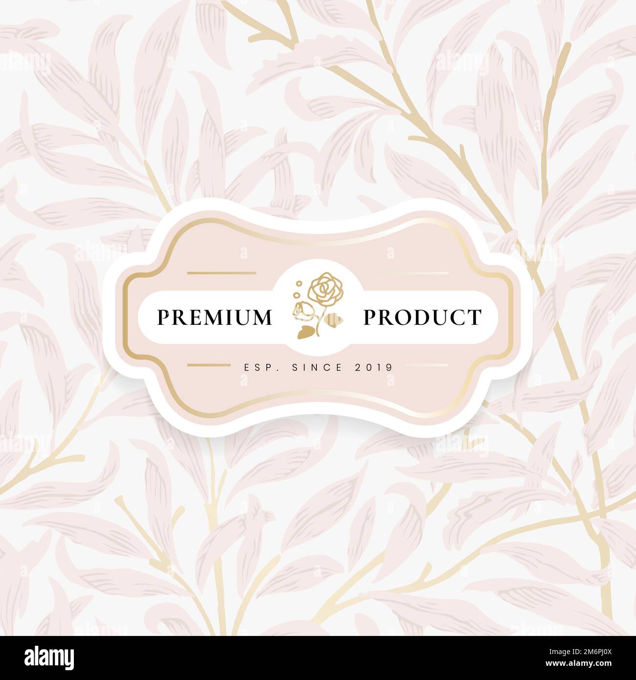 Vintage natural patterned logo badge vector Stock Vector Image & Art ...