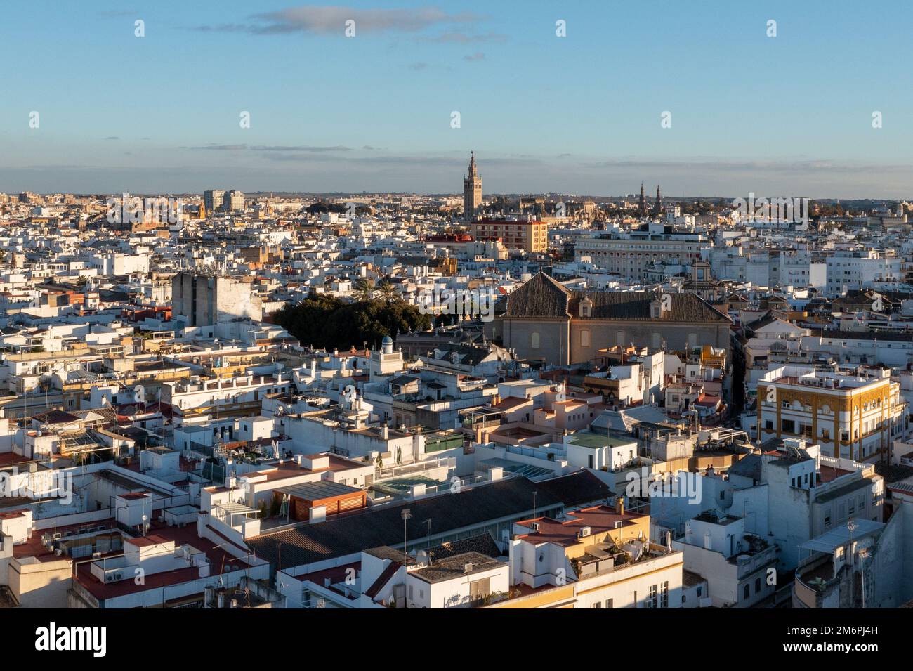 Seville city aerial view in Seville province of Andalusia Autonomous ...