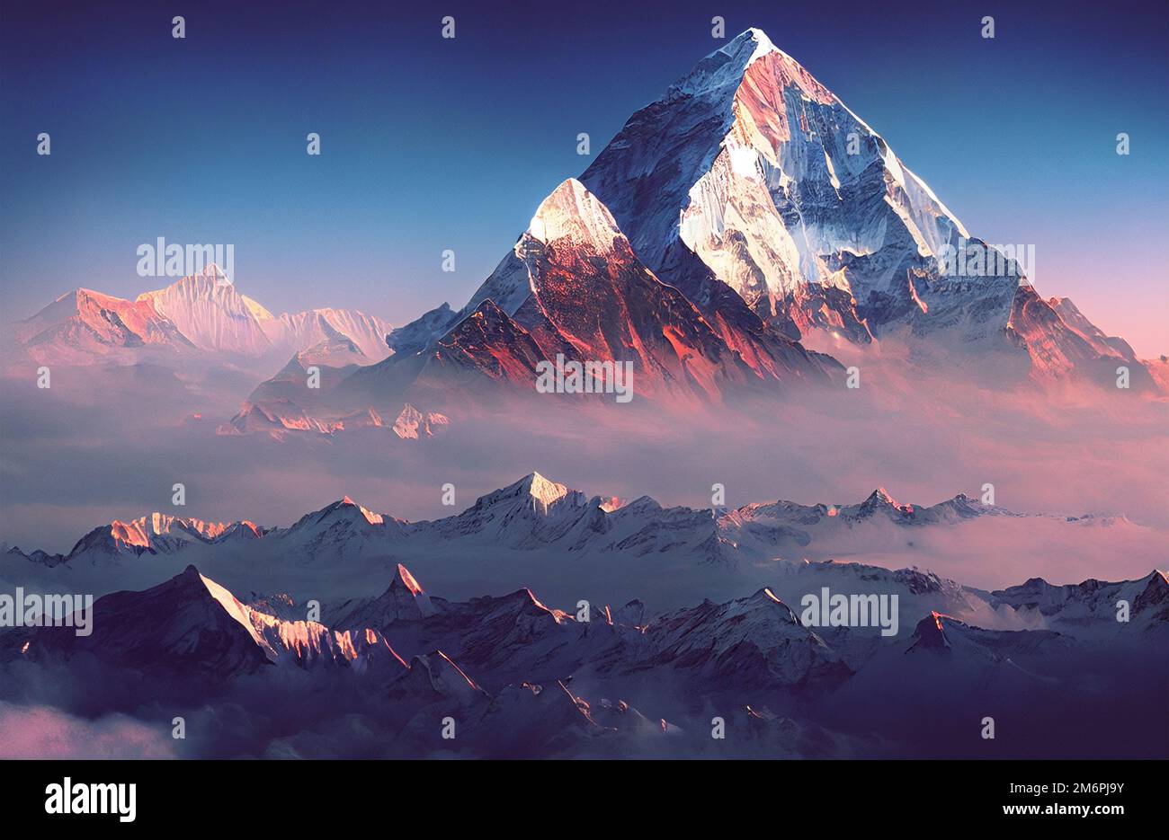 Sunrise over mount everest hi-res stock photography and images - Alamy
