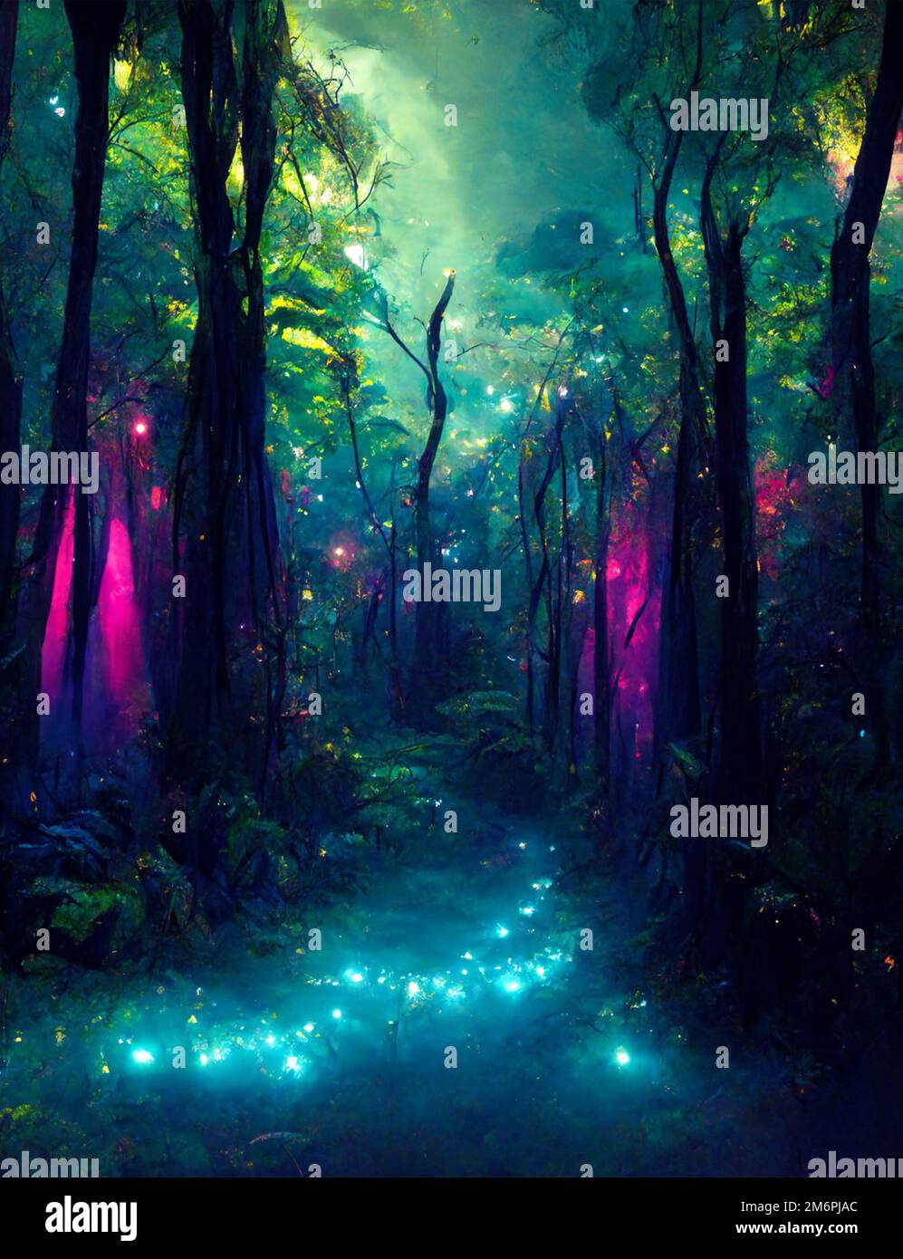 Enchanted forest cartoon hi-res stock photography and images - Alamy