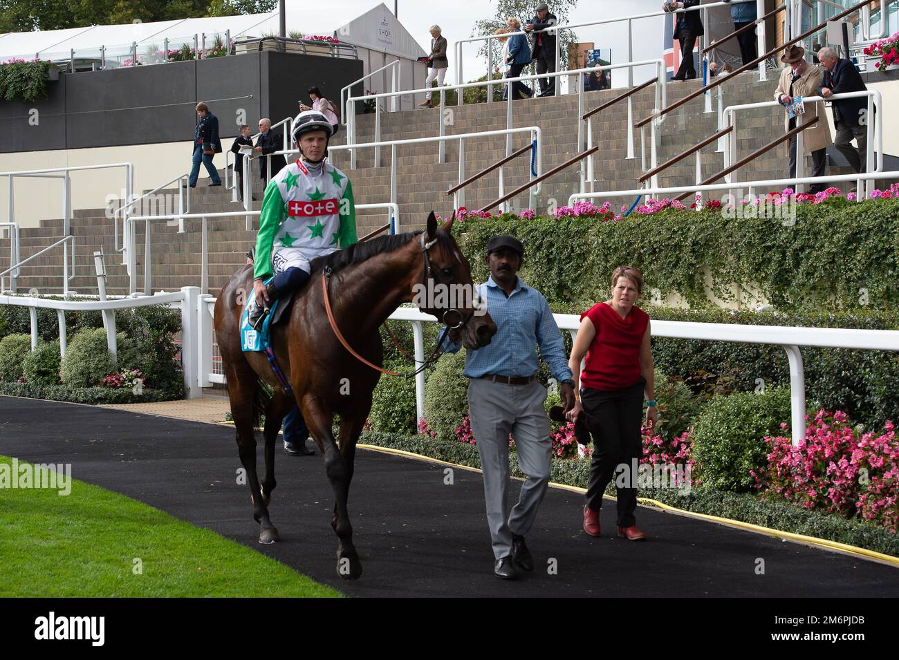 Ascot, Berkshire, UK. 1st October, 2022. Horse Run to Freedom ridden by ...