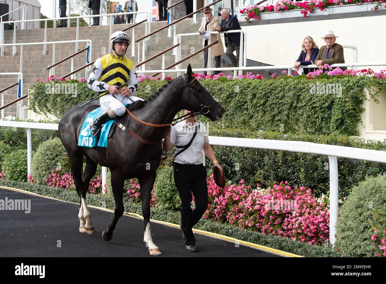 Ascot, Berkshire, UK. 1st October, 2022. Horse Commanch Falls ridden by ...