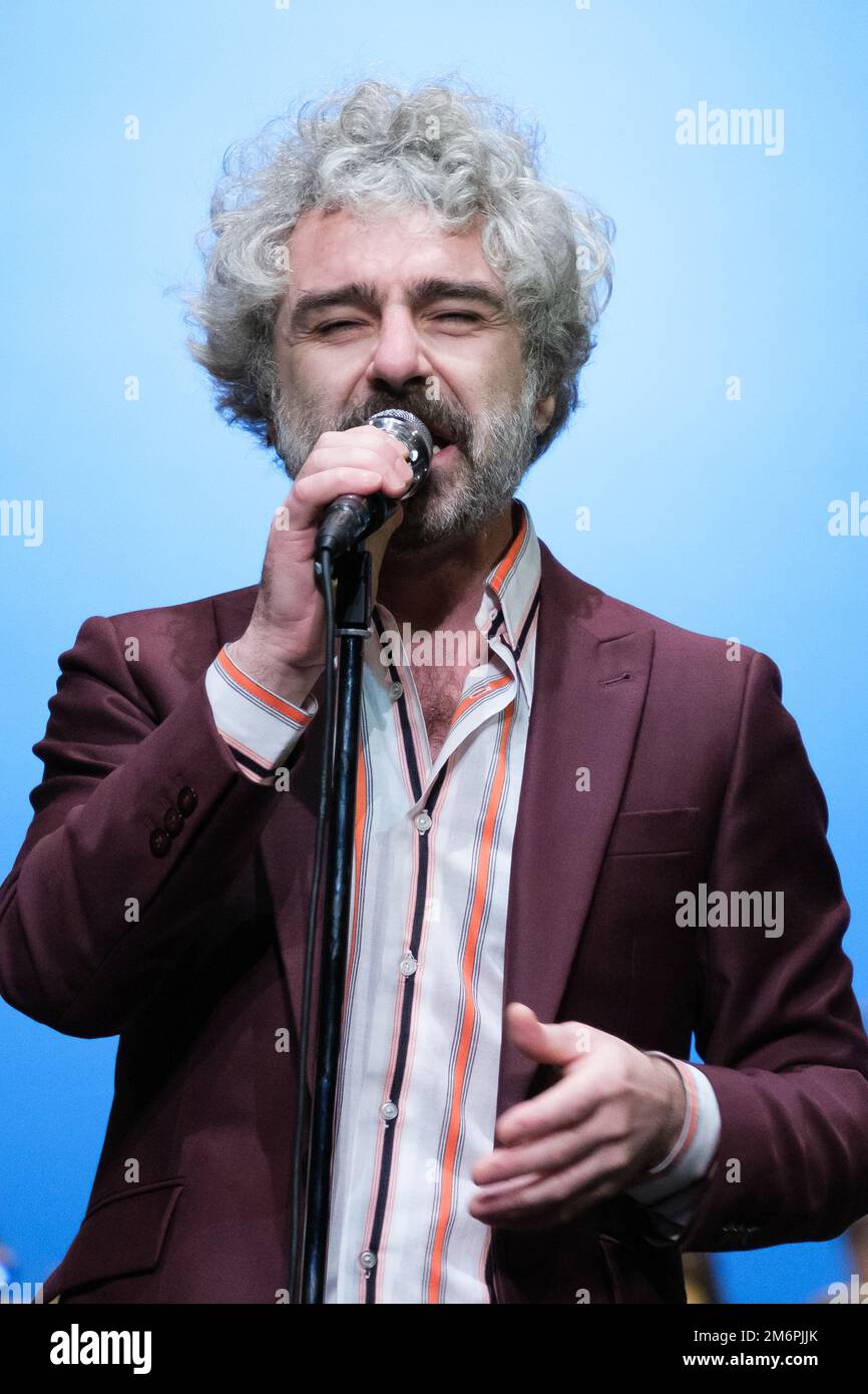 Madrid, Spain. 05th Jan, 2023. Singer of the group Leon Benavente ...