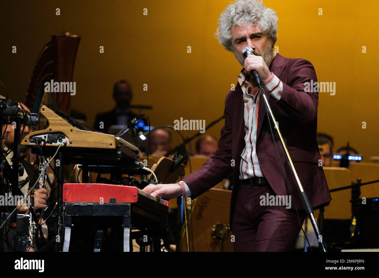 Madrid, Spain. 05th Jan, 2023. Singer of the group Leon Benavente ...