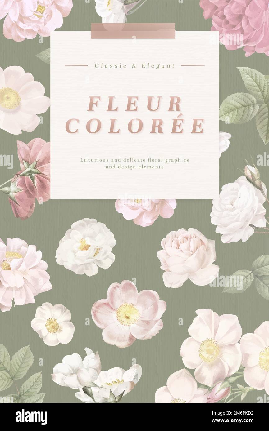 Elegant floral design wallpaper vector Stock Vector Image & Art - Alamy