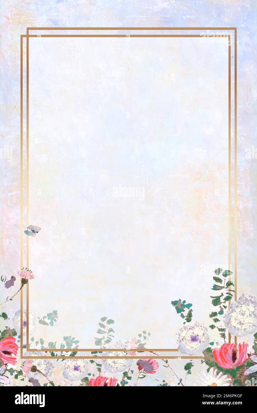 Rectangle gold frame on pastel background vector Stock Vector Image ...