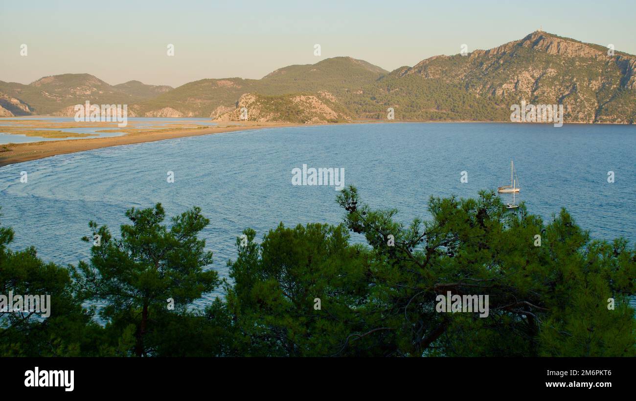 The meeting point of the Aegean and the Mediterranean; Dalyan. Iztuzu ...