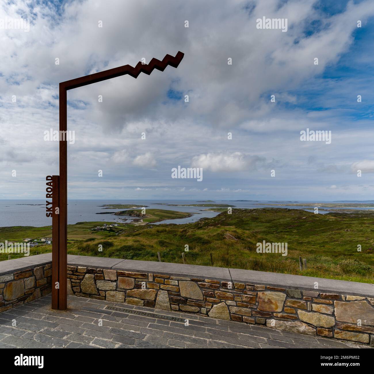 The view from the Sky Road scenic viewpoint on the Wild Atlantic Way in ...