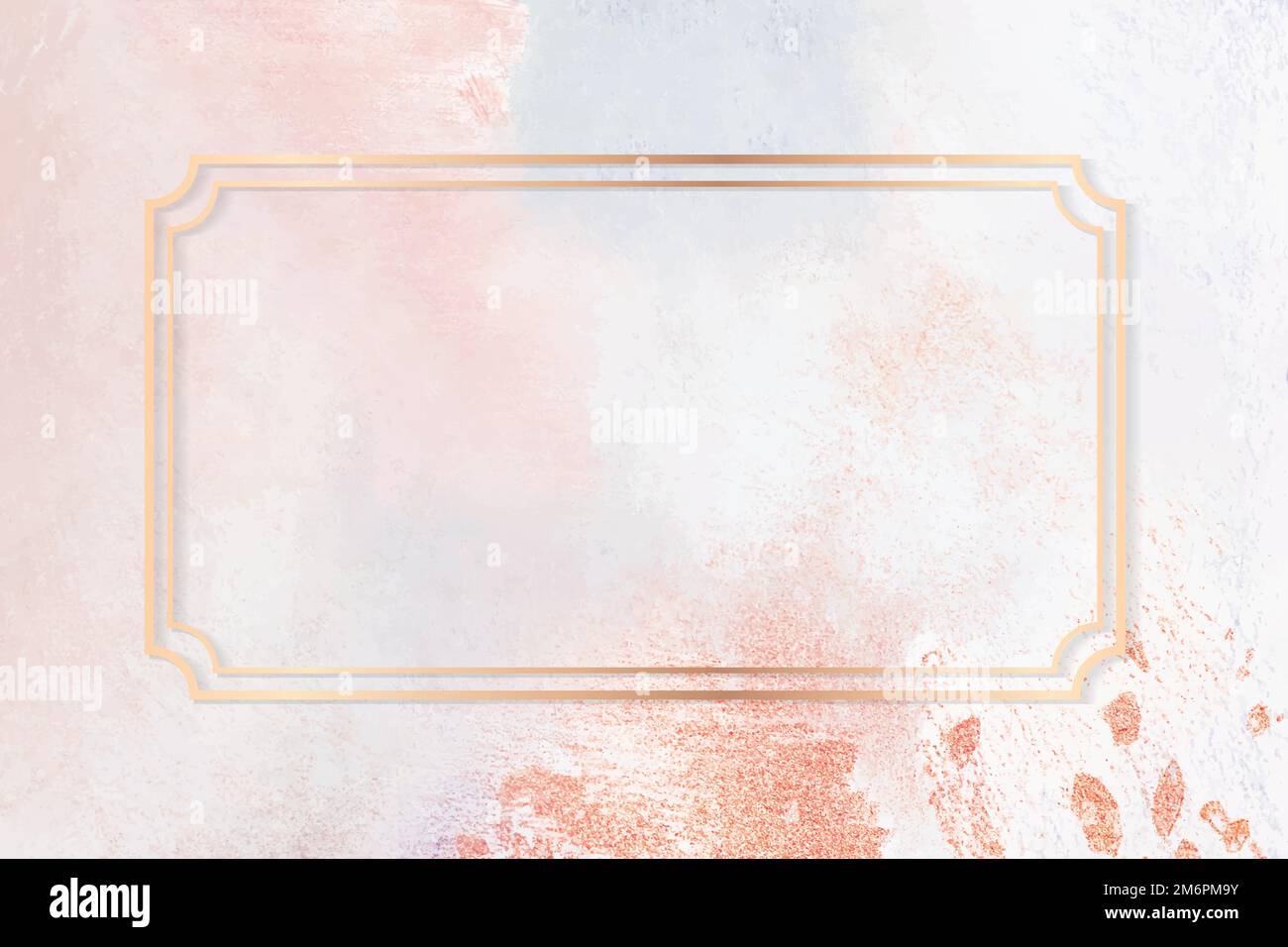 Rectangle bronze frame on oil paint textured background vector Stock ...