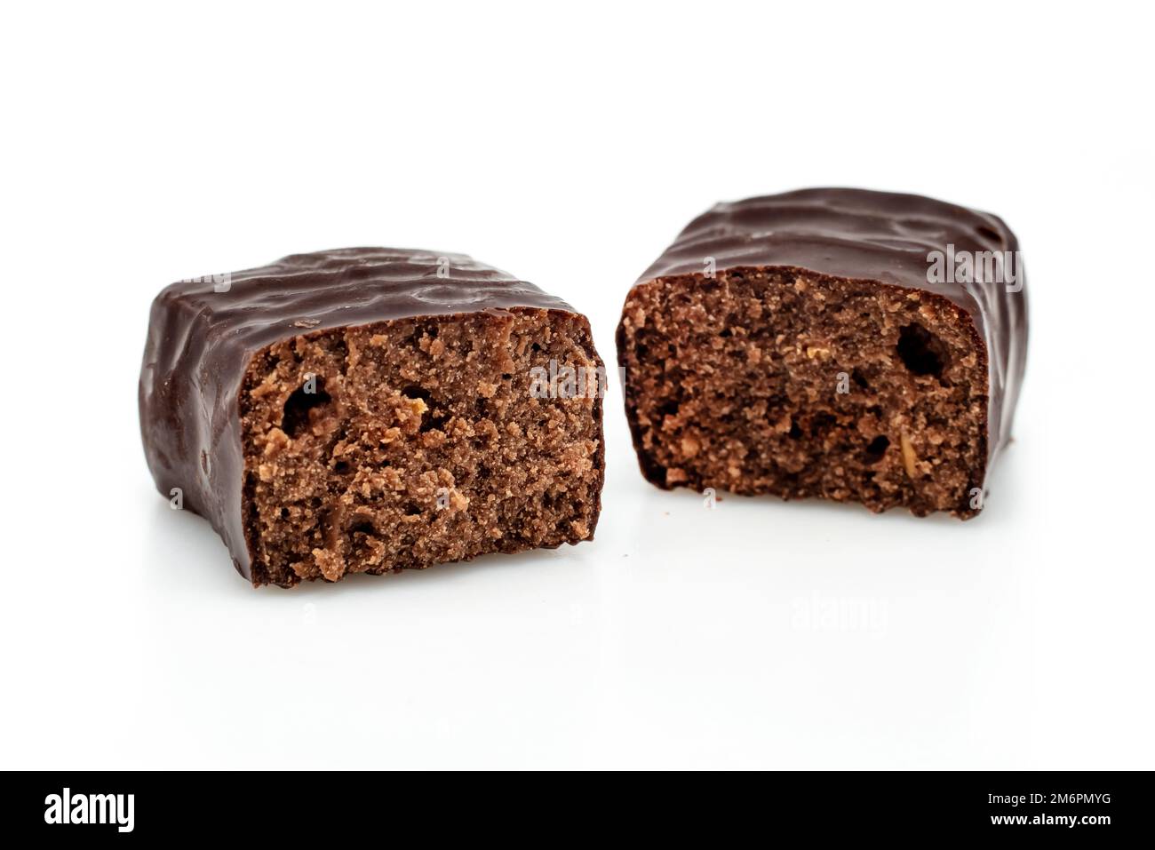 Chocolate coffee or bar broken into two parts. Chocolate Stock Photo ...