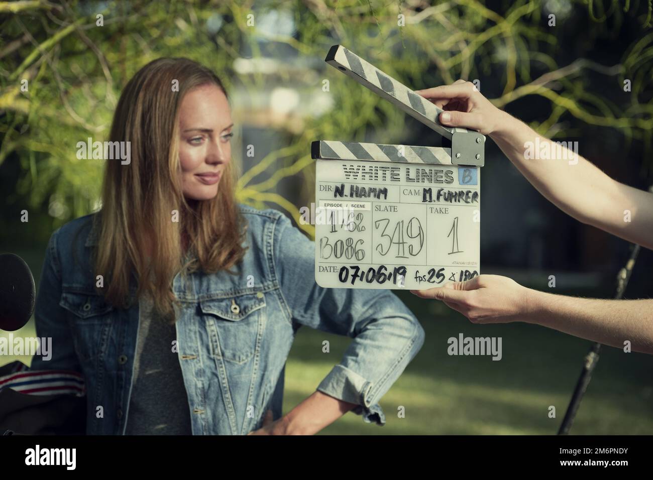 Laura haddock on film set hi-res stock photography and images - Alamy