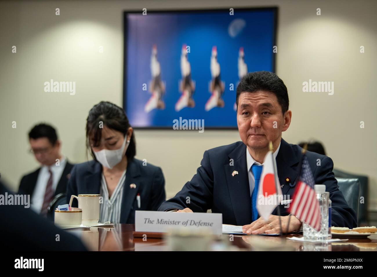 Secretary of Defense Lloyd J. Austin III speaks with Japanese Defense ...