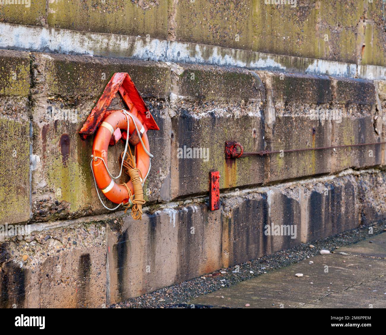 4 January 2023. Buckie,Moray,Scotland. This is an old Buckie Lifebuoy ...
