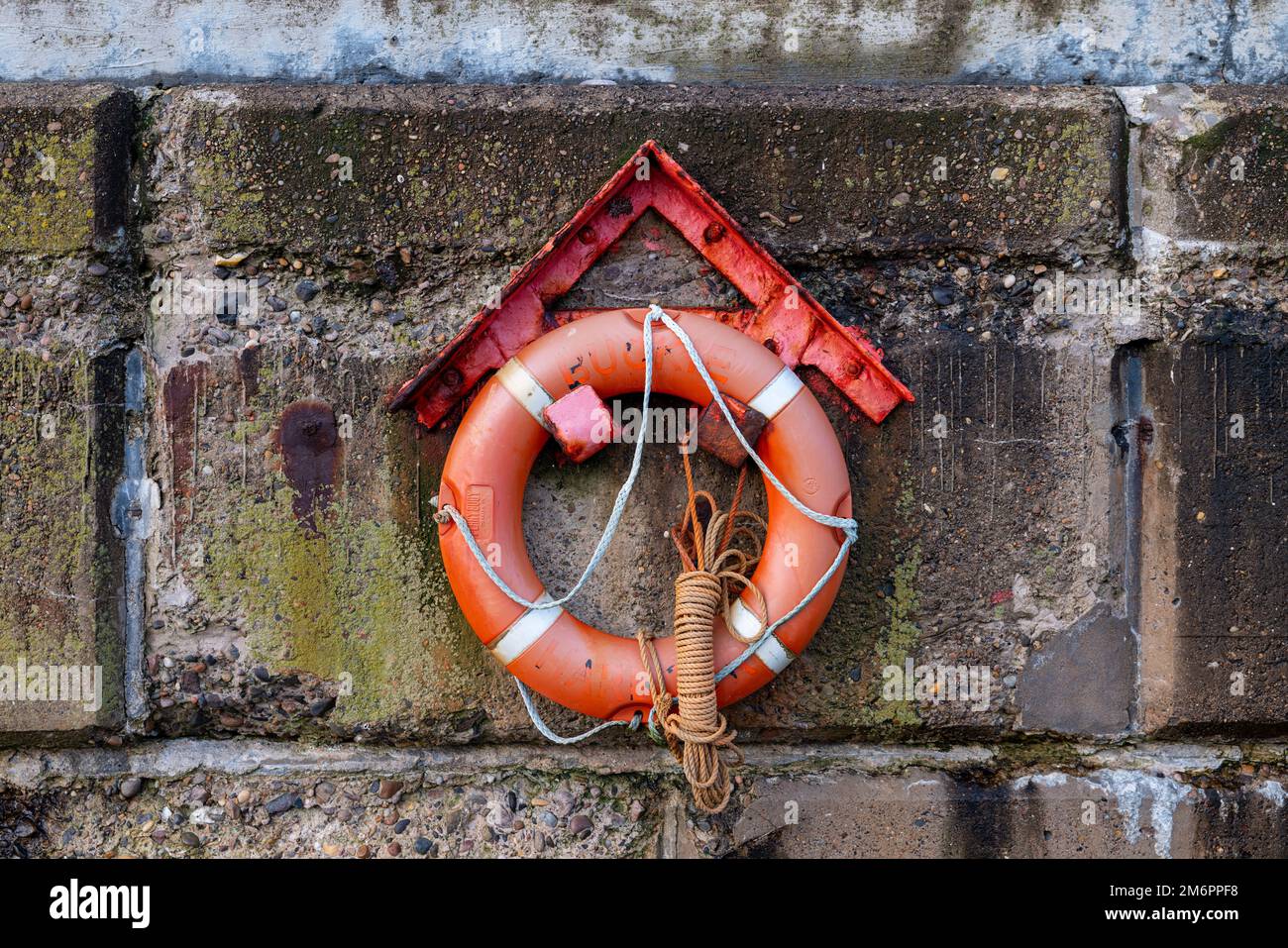 4 January 2023. Buckie,Moray,Scotland. This is an old Buckie Lifebuoy ...