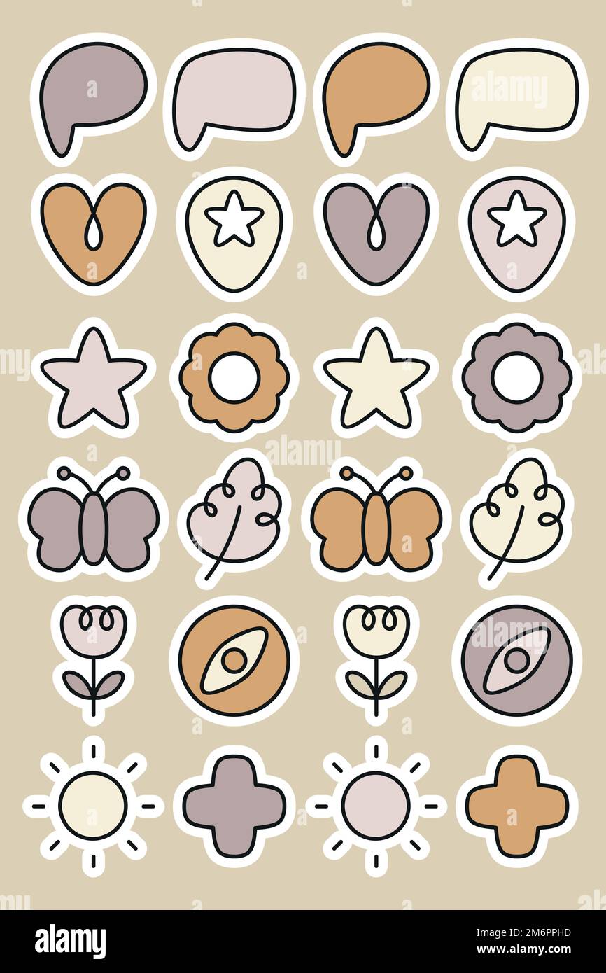 Cute planner sticker vector collection Stock Vector Image & Art - Alamy