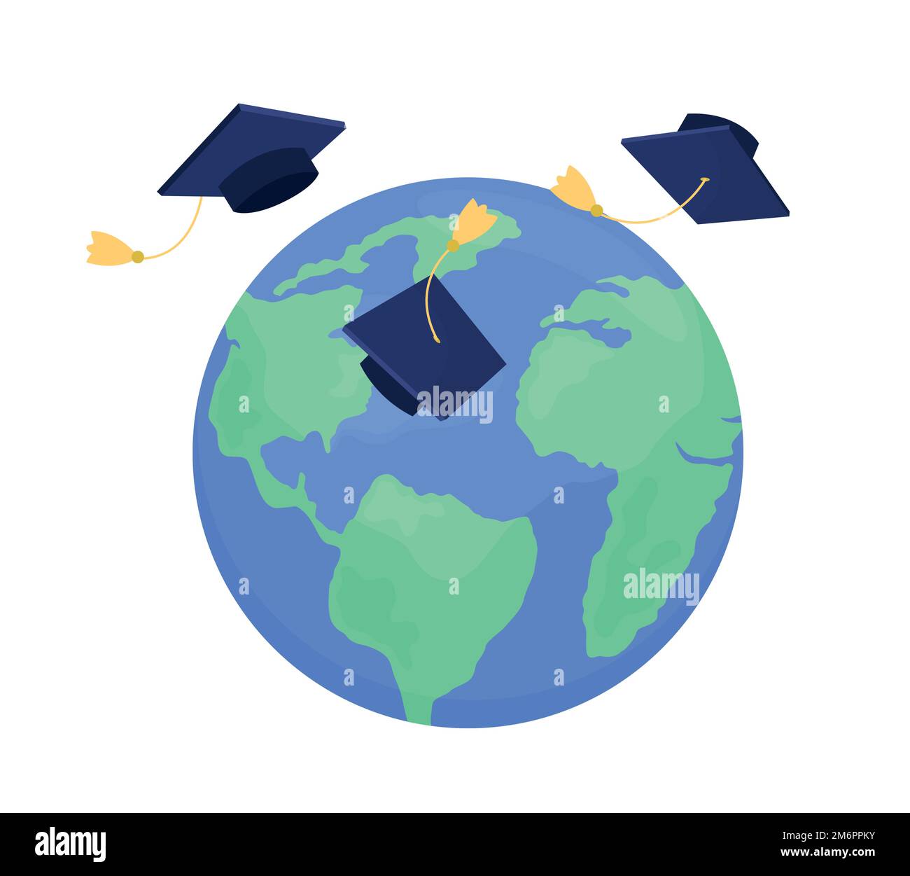 Graduation abroad flat concept vector illustration Stock Vector Image ... Graduation abroad flat concept vector illustration Stock Vector Image ...