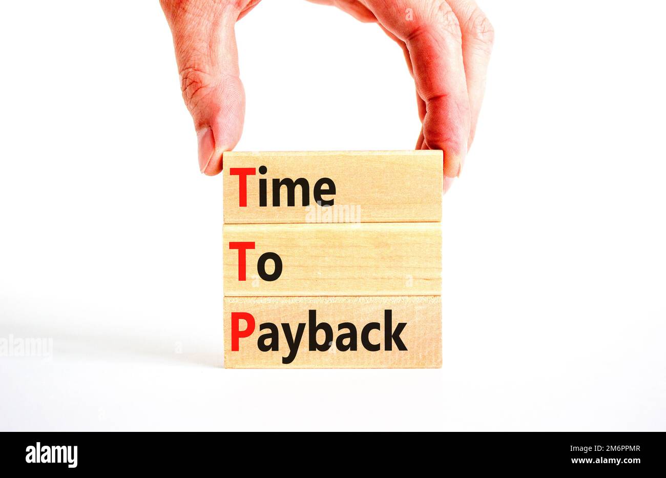 TTP time to payback symbol. Concept words TTP time to payback on wooden ...