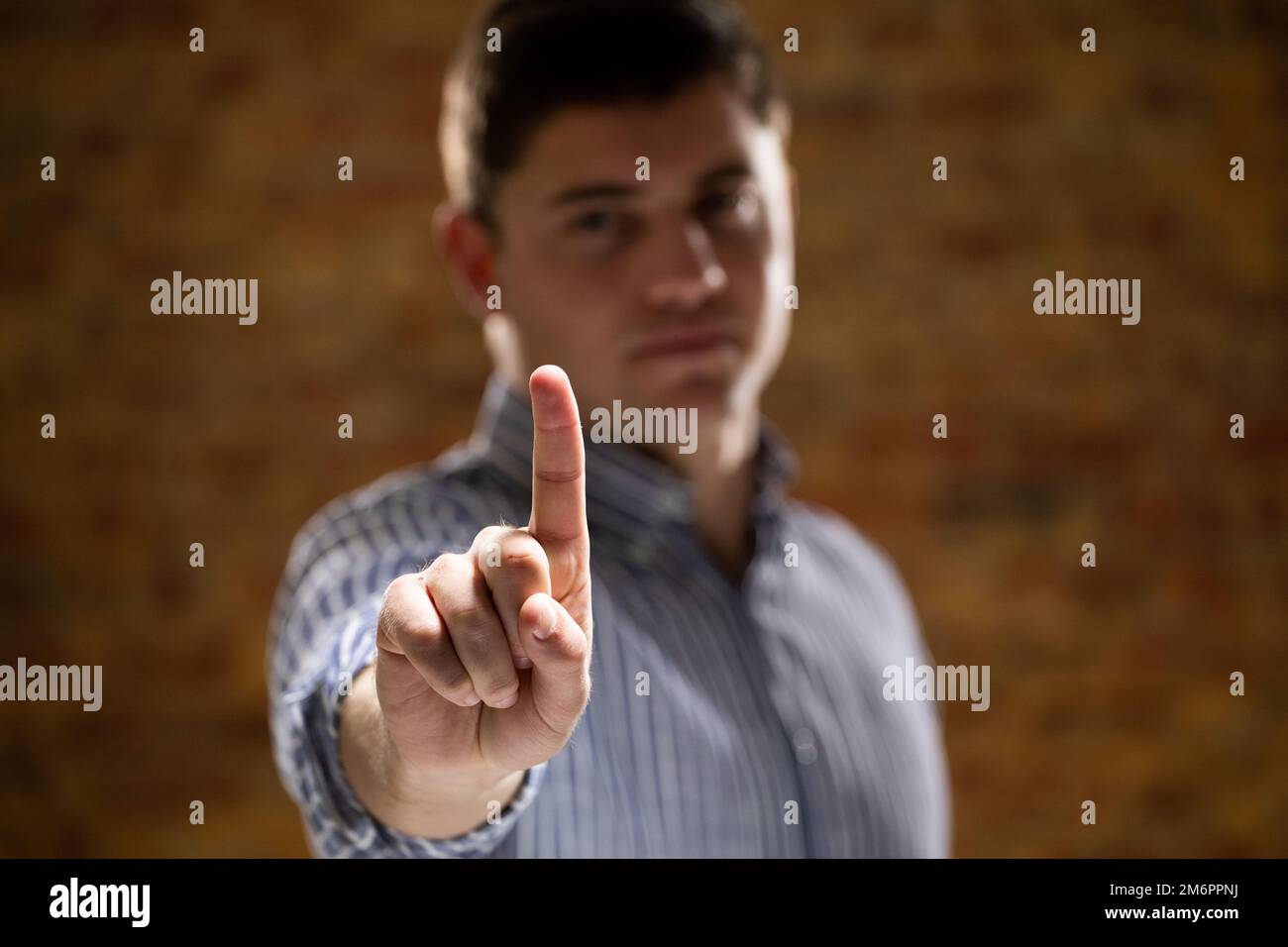 Man touching fingerprint security hi-res stock photography and images ...