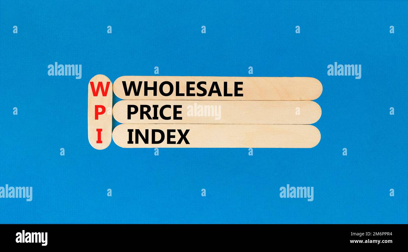 WPI wholesale price index symbol. Concept words WPI wholesale price ...
