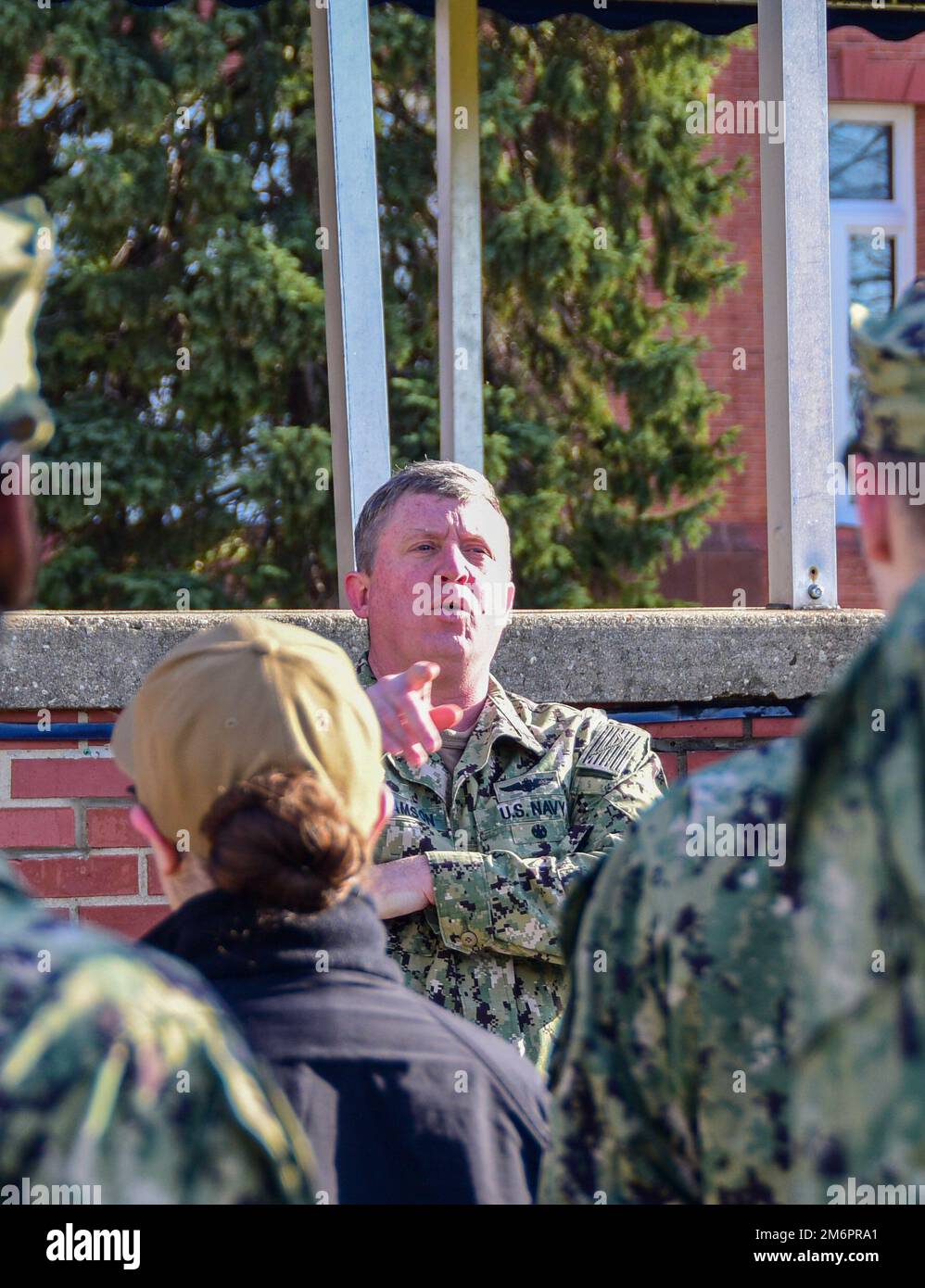 Commanding officer of naval station great lakes hi-res stock ...