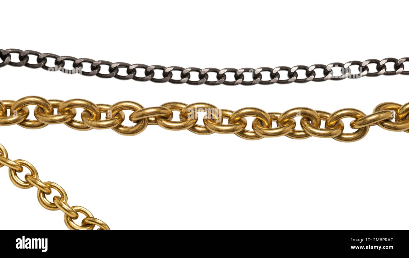 Steel chain isolated on white backgroound Stock Photo - Alamy