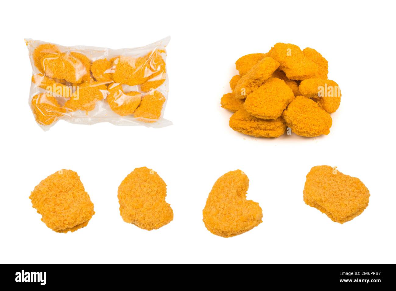 Nuggets isolated on a white background Stock Photo - Alamy
